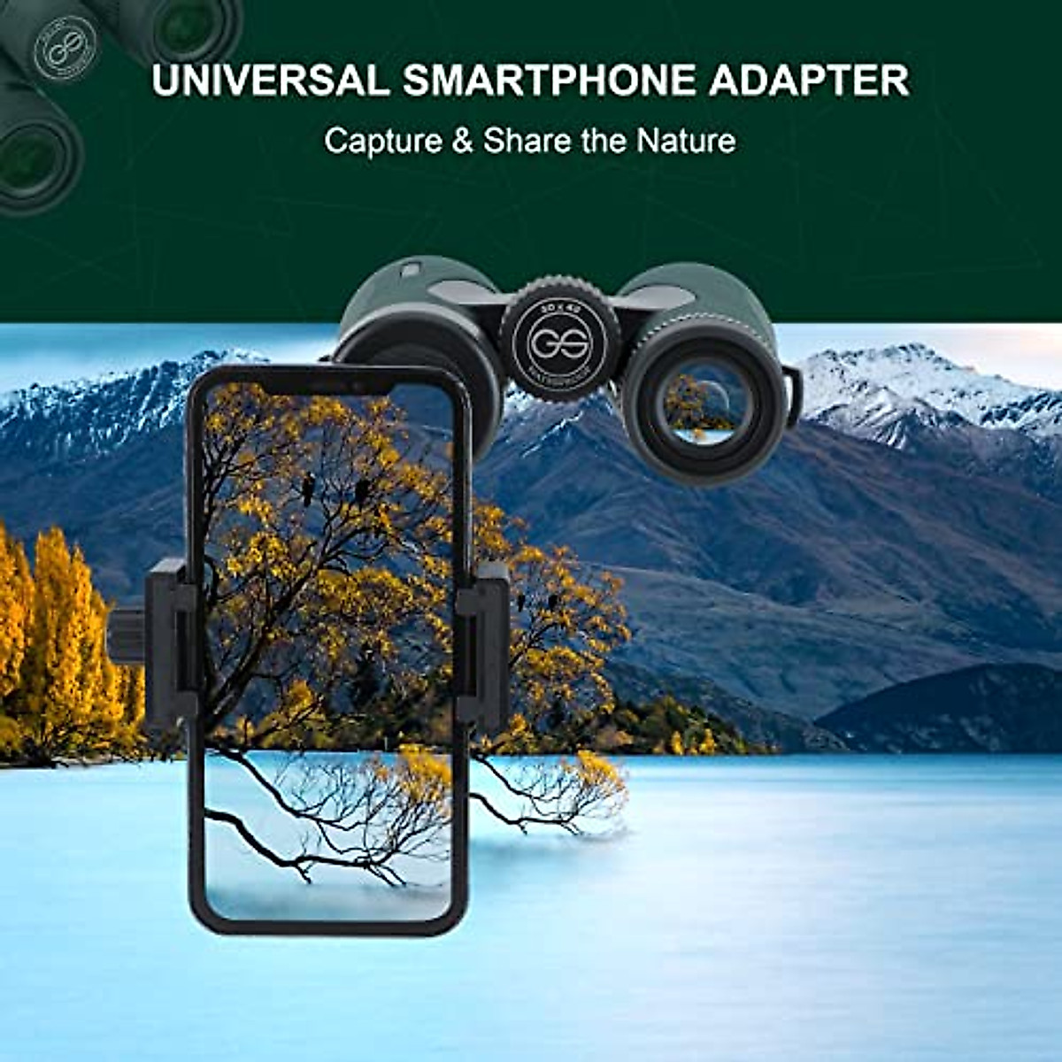 10X42 Professional HD Binoculars for Adults with Phone Adapter, High Power Binoculars with BaK4 prisms, Super Bright Lightweight & Waterproof Binoculars Perfect for Bird Watching, Hunting, Stargazing