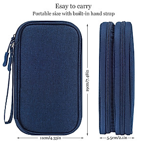 Portable, Waterproof Electronics Accessories Case and Organizer Bag for Cables, USB Drives and Chargers