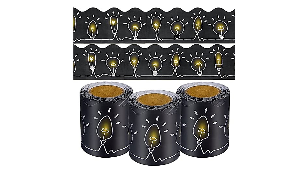 Light Bulbs Bulletin Board Borders - 3 Rolls for Classroom Decor