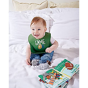 Football Silicone Bib and Rattle Rattle