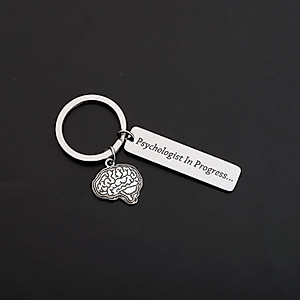 Psychologist Graduation Gift School Psychologist College Graduation Gift Psychologist in Progress Keychain (Psychologist In Progress Keychain)
