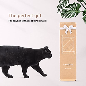 Furmia Cat Wall Hammock, Cat Wall Shelves, Cat Wall Furniture, Cat Wall Bed, Modern Wall Mounted Cat Shelves for Cats up to 40 lbs