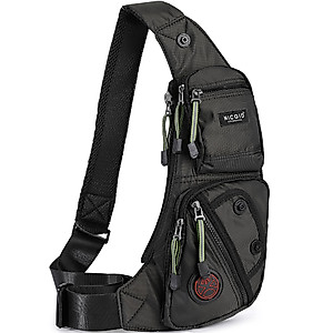 Nicgid Sling Bag Chest Shoulder Backpack Fanny Pack Crossbody Bags for Men(Black)