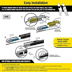 Rain-X 5079283-2 Latitude 2-In-1 Water Repellent Wiper Blades, 17 Inch Windshield Wipers (Pack Of 1), Automotive Replacement Blades With Patented Repellency Formula