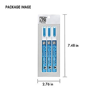 Kuretake Zig 2 Way Glue, 2mm Fine Tip 3 pcs Set, AP-Certified, Adhesive for Kids, Artists, Crafters, Family, Perfect for Scrapbooking, Craft, Card Making, Foil Calligraphy, Made in Japan