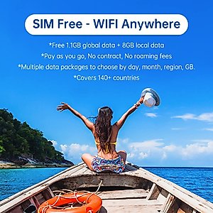 GlocalMe U3 Mobile Hotspot,Wireless Portable WiFi for Travel in 150+ Countries,No SIM Card Needed,Smart Local Network Auto-Selection,High Speed with US 8GB & Global 1GB Data, Pocket WiFi