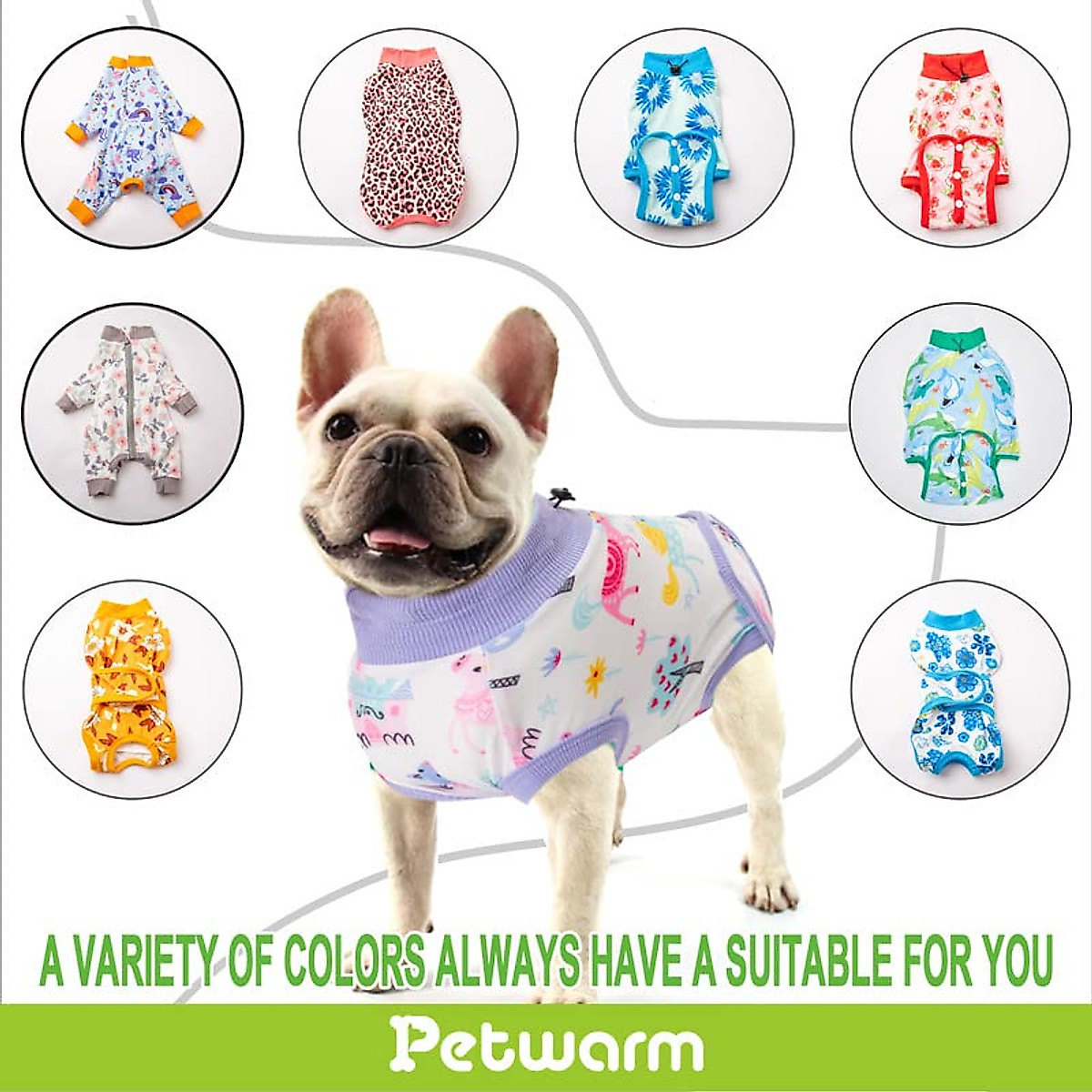 PetWarm Recovery Suit for Dogs, Dog Cat After Surgery Onesie for Male & Female Dogs, Post-Spay & Neuter, Weaning, Prevents Licking–Cotton Protect Dog Abdominal– Dog Cone & E-Collar Alternative,XS