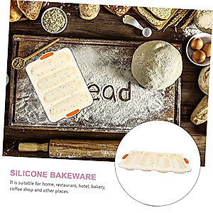 KICHOUSE Silicone Mold Toast Oven Ice Cube Candy Stainless Steel Roasting Pan Sourdough Silicone French Bread Pan Perforated Baking Form French Bread Baking Pan Kitchen Utensil