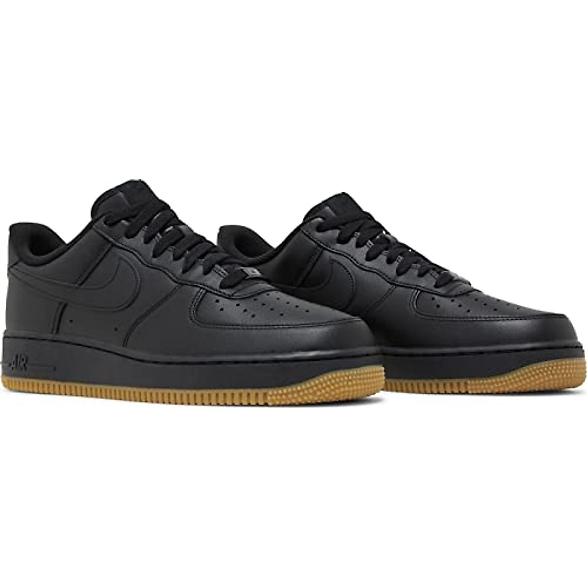 Nike Men's Air Force 1 Low '07 shoe, Black/Gum Light Brown/Black, 7
