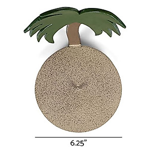 Elanze Designs Palm Tree 12 inch Resin and Wood Paper Towel Holder