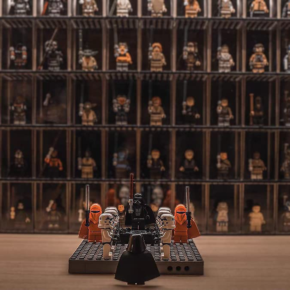 Minifigures Display Case, Acrylic Building Block Display Box, Action Figure Toys Storage for Lego Minifigure, Fit for Lego Lovers(12PCS)