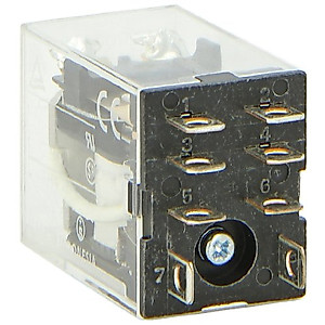 Omron LY2-DC12 General Purpose Relay, Standard Type, Plug-In/Solder Terminal, Standard Bracket Mounting, Single Contact, Double Pole Double Throw Contacts, 75 mA Rated Load Current, 12 VDC Rated Load Voltage
