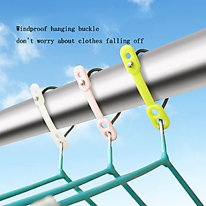 JCYUANI 40Pcs Hanger Hook Anti-Slip Silicone Fixing Buckle Used to Prevent The Clothes Rack from Being Bown Off by The Wind Any Sape of Cothes Drying Rod Can be Used