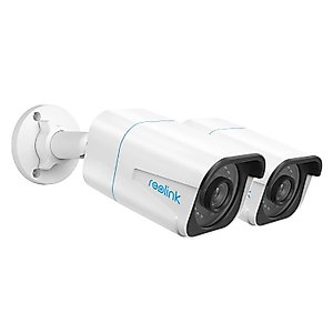 REOLINK 4K Outdoor Cameras for Home Security, Surveillance IP PoE Camera, Smart Human/Vehicle Detection, Work with Smart Home, Timelapse, Up to 256GB microSD Card, RLC-810A (Pack of 2)- Renewed