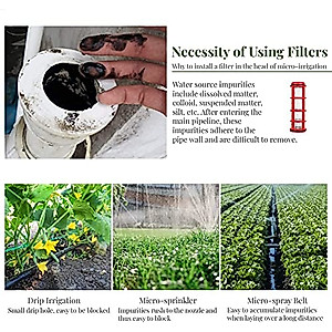 GOTOTOP 3/4" Inch Screen Irrigation Filter,Stainless Steel Water Filter Strainer 120 PSI, Mesh Conditioning Strainer,Drip Irrigation Tank Pool Pump for Garden Greenhouse Agricultural Drip