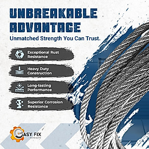 Garage Door Extension Spring Cable Wire -Safety Cable 7 or 8 Feet Garage Door Opener Extension Cable Garage Springs Pair 13' - Garage Door Spring Replace Extension Cable (7 Feet Garage Door)