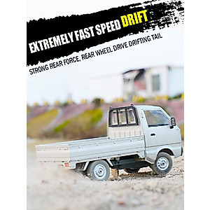 The perseids Remote Control Car WPL D12 RTR RC Rock Crawler, 1/10 Full Scale RC Drift Cars 2.4Ghz Offroad Pickup Trucks All Terrain Car RC Racing Climbing Vehicle Silver