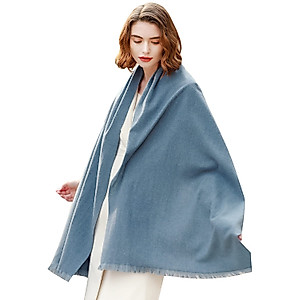 RIIQIICHY Pashmina Shawl Wraps for Women Scarf for Wedding Large Winter Blue Scarves Soft Shawls and Wraps for Evening Dresses