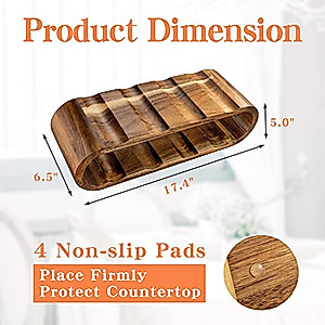 GEGADO Wine Racks Countertop Bottle Holder - 2 Tier 8 Bottle Acacia Wood Wine Storage Racks Small Wine Rack Organizer Rustic Wine Rack Wooden Wine Bottle Holder Stand for Tabletop Cabinet Bar Pantry