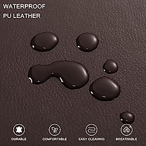 subrtex Leather Dining ding Room Chairs Set of 2, Chocolate