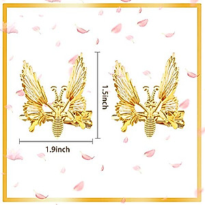 12 Pieces 3D Hair Clips Gold Metal Moving Butterfly Barrettes Clamps Pins Cute Hair Styling Accessories for Women and Girls