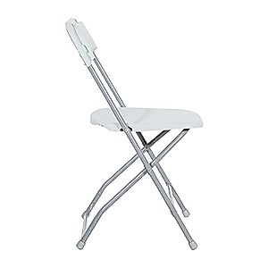 Office Star Resin 5-Piece Folding Square Table and Chair Set, Light Grey