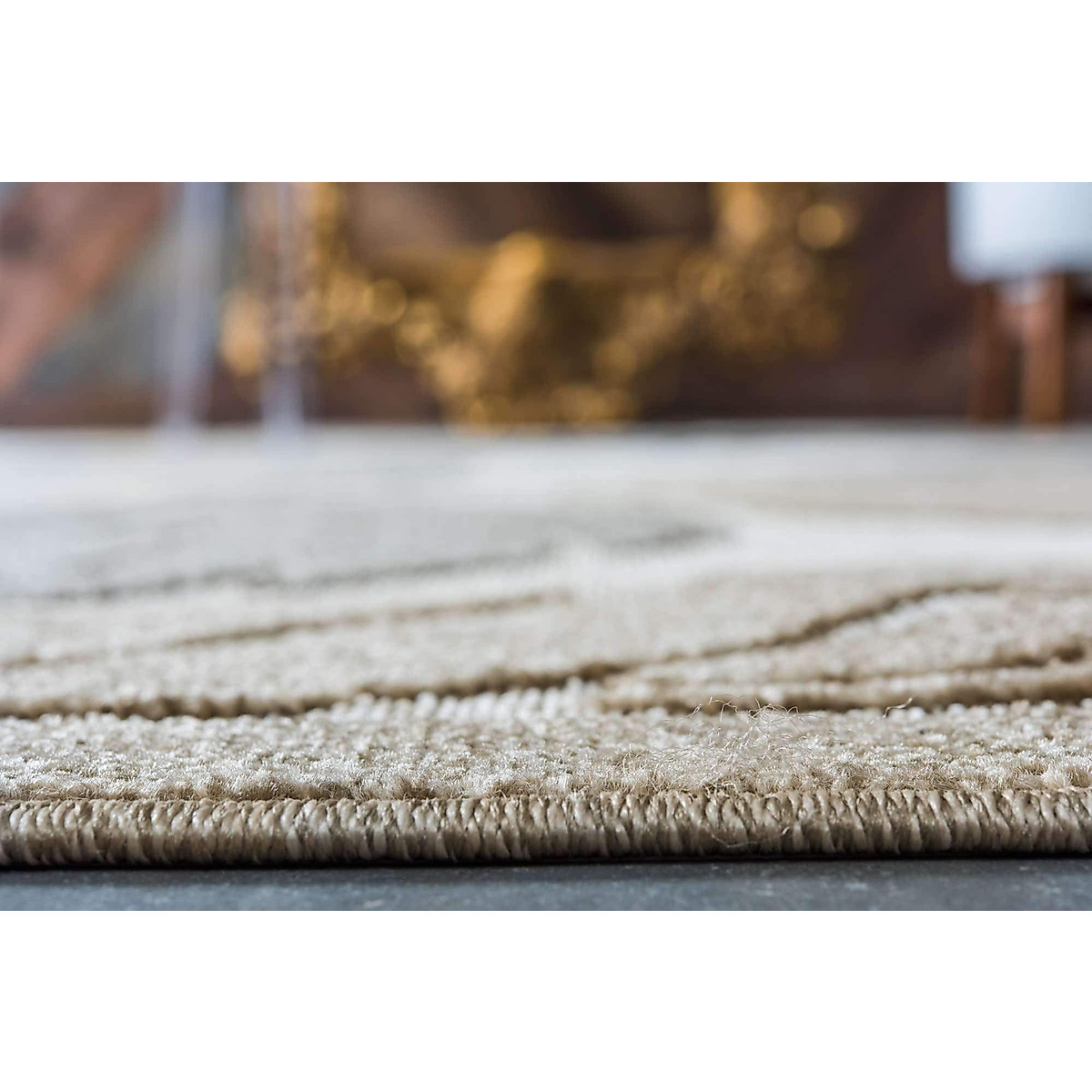 Unique Loom Outdoor Botanical Collection Area Rug - Augusta (7' 1" x 10' Rectangle, Beige/ Ivory)