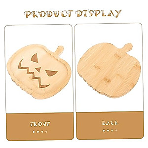 Halloween Wood Trays Halloween Tableware Decorative Bread Tray Woodsy Decor Gathering Cupcake Stand Storage Tray Wood Decor Jewelry Dish Tray Wooden Pumpkin Breakfast Serving Trays