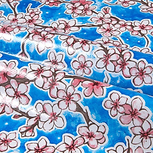 Oilcloth Fuji Seafoam Green, Fabric by the Yard