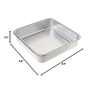 Nordic Ware - 47500 Nordic Ware Naturals Aluminum Commercial 8" x 8" Square Cake Pan, 8 by 8 inches, Silver