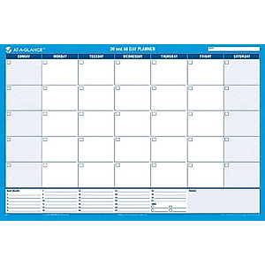 AT-A-GLANCE Wall Planner / Calendar, Undated, Erasable, 30/60-Day, 36 x 24, White/Blue (PM233-28)
