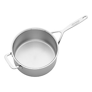 Demeyere 5-Plus Stainless Steel 4-qt Sauce Pan with Helper Handle