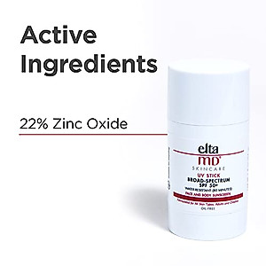 EltaMD UV Stick Sunscreen, Broad Spectrum Sunscreen Stick with SPF 50+, Mineral Face Stick Sunscreen, Oil-Free, Dermatologist Tested, Water-Resistant, Zinc Oxide Sunscreen Stick, 1.3 OZ Stick