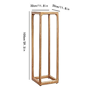 Bonsai Base Stand Wooden Plant Display Stand Tall Plant Stand Rack Indoor Flower Pots Stand Holder Planter Display for Living Room Balcony Garden Display Stand Base (Size : Large)