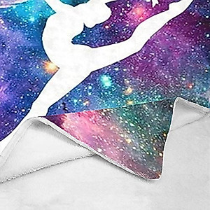 CUXWEOT Custom Blanket with Name Text Personalized Music Dance Galaxy Soft Fleece Throw Blanket for Gifts (50 X 60 inches)