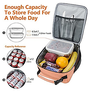 CCidea Lunch Box for Men Women Adults, Portable Insulated Lunch Bag for Office Work Picnic, Reusable Small Bento Lunch Box (Inulin)
