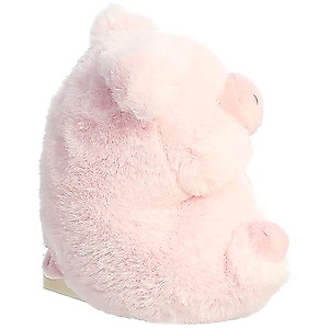 Aurora® Round Rolly Pet™ Prankster Pig™ Stuffed Animal - Adorable Companions - On-The-Go Fun - Pink 5 Inches