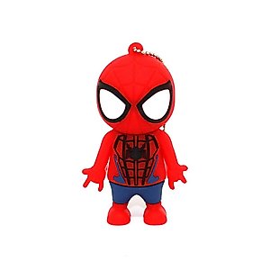 2.0 Spiderman Super Hero 16GB USB External Hard Drive Flash Thumb Drive Storage Device Cute Novelty Memory Stick U Disk Cartoon