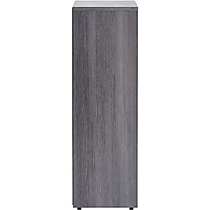 Lorell, LLR69626, Weathered Charcoal Laminate Bookcase, 36" x 12" x 36"