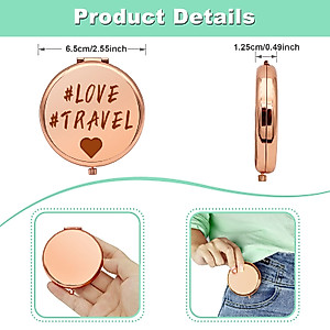 Travel Lover Gift for Women Traveler Gift Travel Makeup Mirror for Sister Friend Daughter Traveler Lover Present Ideas Motivational Folding Makeup Mirror for Niece Girl Bestie Christmas Birthday
