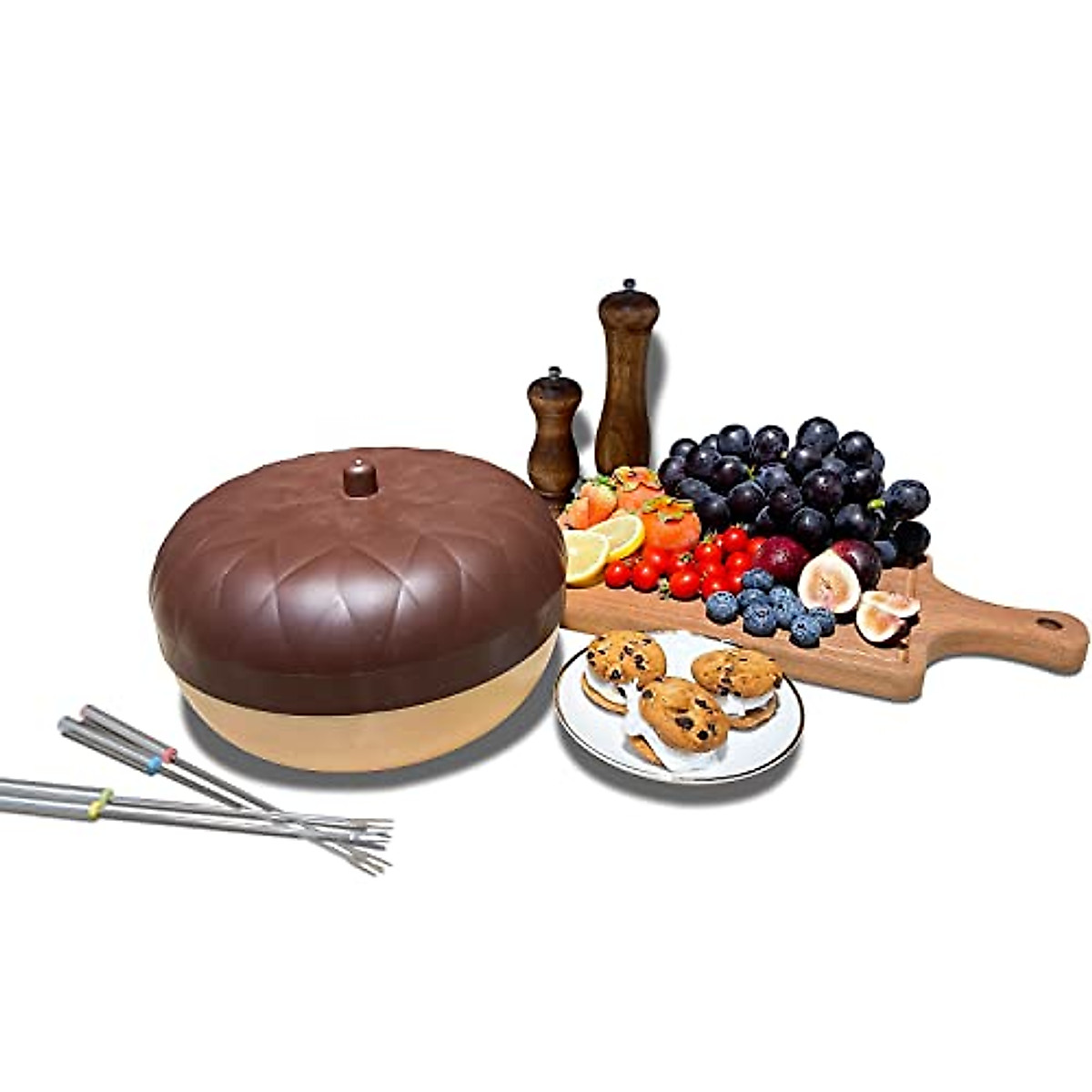 Smores Maker, Electric Flameless S'mores Maker with Lid, Tabletop Indoor Smores Kit with 4 Compartment Trays and 4 Forks, Fun Gifts for Family, Movie Night Supplies, Housewarming Gifts for New House