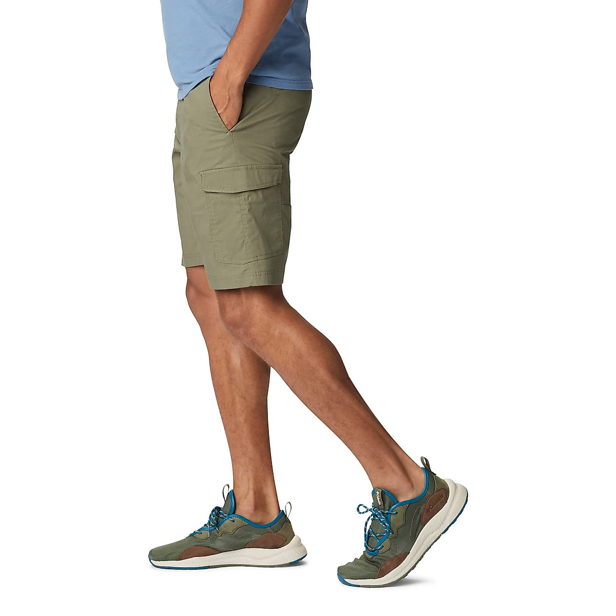 Columbia Mens Brentyn Trail Cargo Hiking Shorts, Stone Green, 50x8 US