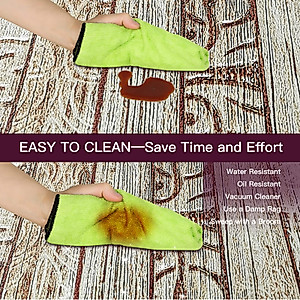 Kitchen Floor Mat 2 Piece Non Slip Washable Kitchen Rug, Premium PVC Foam Comfort Kitchen Rugs and Mats,Waterproof Kitchen Mats for Kitchen, Office, Home, Laundry - 17"x47" + 17"x59" Brown