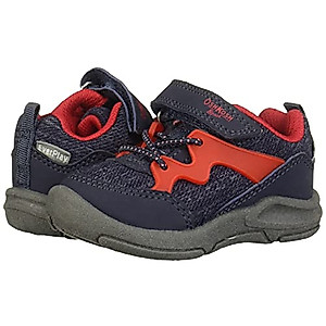 OshKosh B'Gosh B'Gosh Everplay Wizard Kids’ Tennis Shoes Boys’ Sneakers, Navy/Red, 4 Toddler