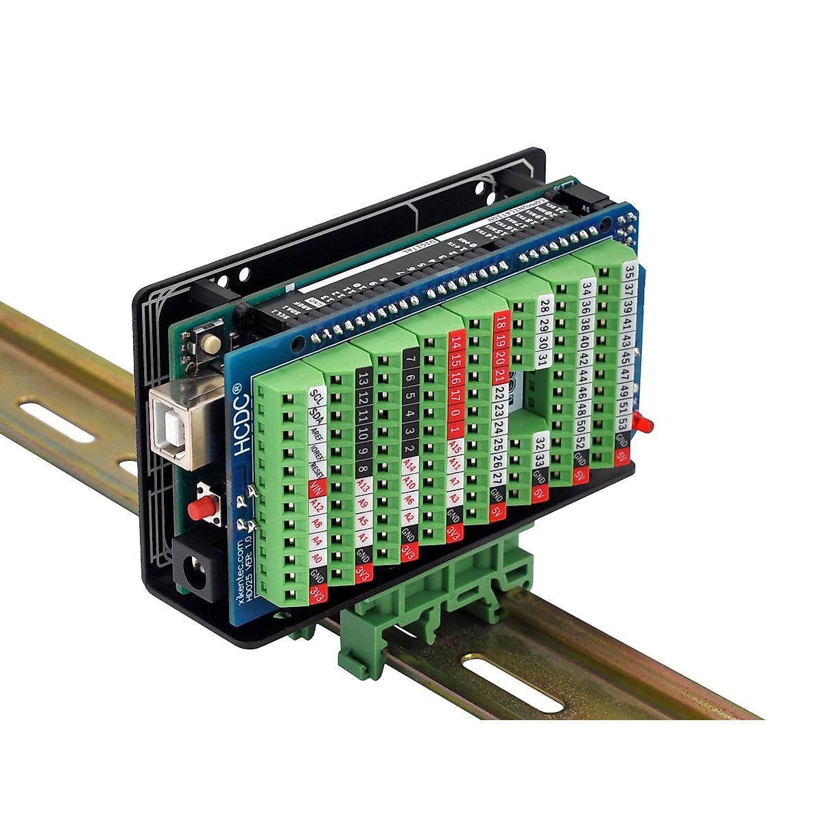 DIN Rail Mount Bracket for Raspberry Pi 1A+ 1B+ 2B 3B 3B+ 4B Zero, UNO Mega-2560 BeagleBone Black