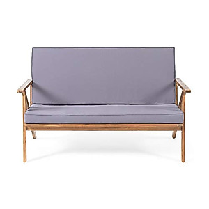 Christopher Knight Home Cecilia Swivel Chair with Loose Cover, Natural Fabric & Christopher Knight Home 301589 Ippolito Fabric Pillows, 2-Pcs Set, White and Blue Floral