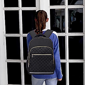 Bluboon Backpack for Women 15.6 Inch Laptop Bookbag College School Backpack Girls Schoolbag Compartment Daypack for Business Travel with USB Charging Port and Headphone Interface