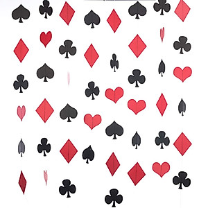 MOWO Casino Confetti Table Decoration and Las Vegas Theme Party Decoration (Black,red,200pc)