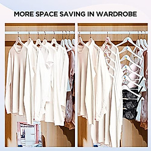 WXOIEOD 20 Pieces Clothes Hanger Connector Hooks for Kids Hangers, Cute Plastic Hanger Space Saving Connector Hook Closet Organizer Heavy Duty Outfit Hangers Cascading Extender Clips for Coat Shirt