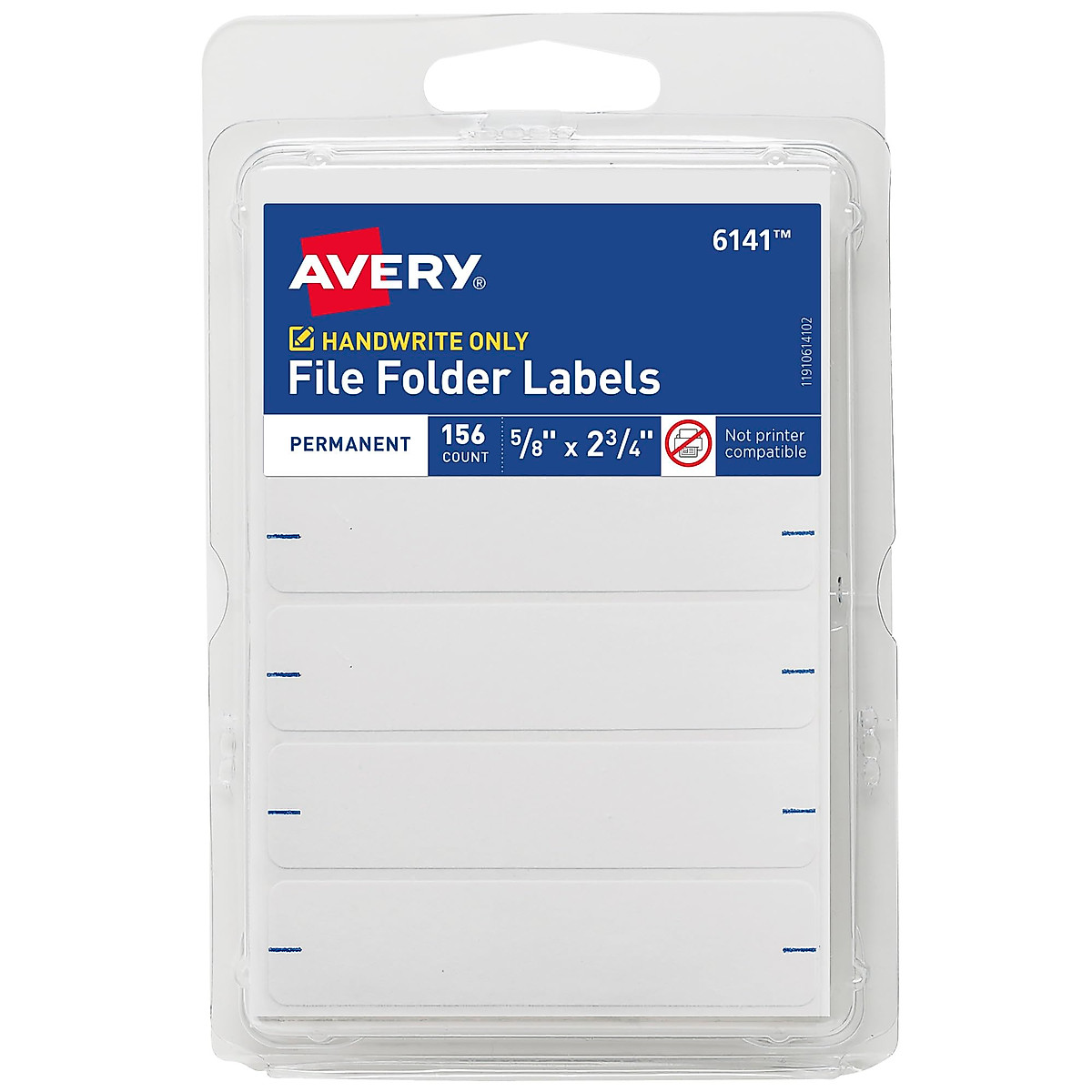 Avery Permanent File Folder Labels 2.75 x 0.625 Inches, White 156 labels